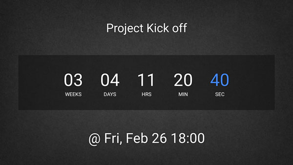 Countdown App - Digital Signage App